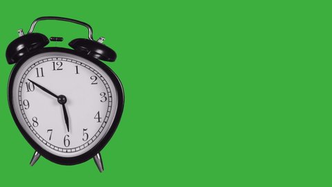 Jumping Alarm Clock Animation Green Screen Stock Footage Video (100% ...