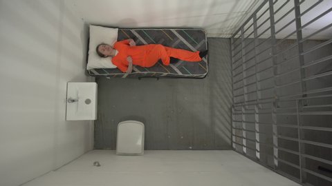 Female Prisoner Prison Cell Woman Sleeping Stock Footage Video (100% ...