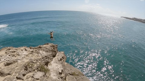 Man falling off cliff Stock Video Footage - 4K and HD Video Clips ...