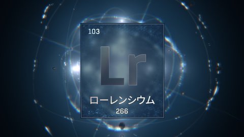 Lawrencium Element 103 Periodic Table Seamlessly Stock Footage Video ...