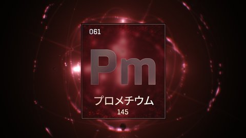 Promethium Element 61 Periodic Table Seamlessly Stock Footage Video ...