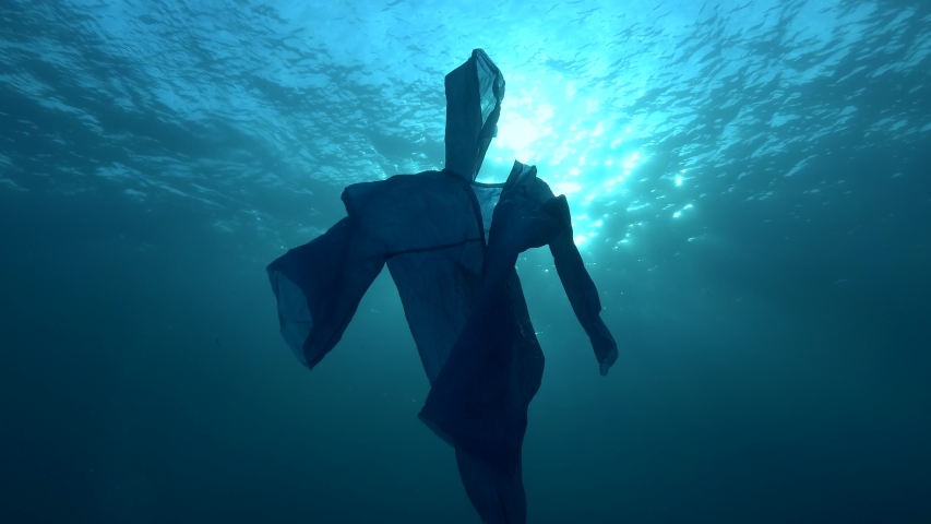 Blue Plastic Raincoat Ghost Slowly Float Stock Footage Video (100% ...