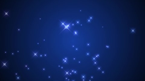 Animation Star Blinking Blue Background Stock Footage Video (100% ...