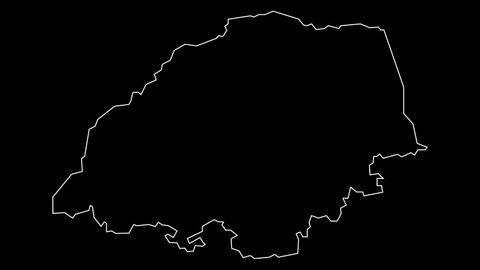 Limpopo South Africa Region Map Outline Stock Footage Video (100% ...