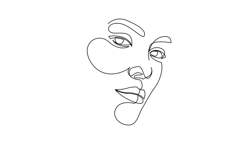 Self Drawing Simple Animation Single Continuous Stock Footage Video