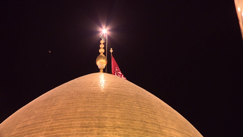 flag on tomb shrine hazrat abbas Stock Footage Video (100% Royalty-free ...