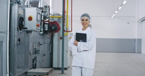 Good Looking Engineer Woman Perfect Smile Stock Footage Video (100% ...