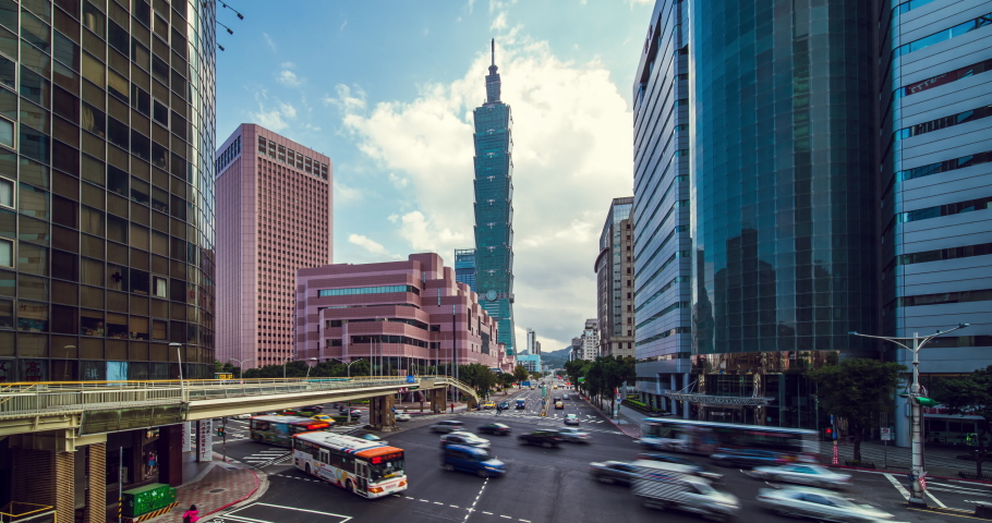 Busy Intersection in Taipei City, Stock Footage Video (100% Royalty ...