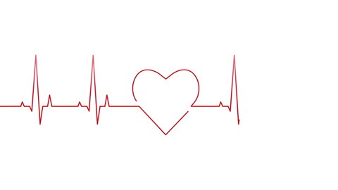 Red Heartbeat Heart Rate Line Concept Stock Footage Video (100% Royalty ...