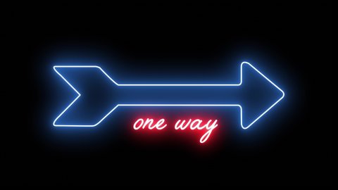 One Way Direction Animated Sign Stock Footage Video (100% Royalty-free ...