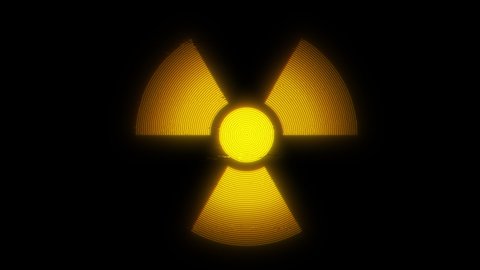 Glowing Radioactivity Symbol Animation Alpha Channel Stock Footage ...