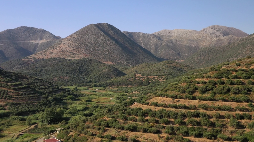 Beautiful Vegetation and Mountain Landscape in Crete image - Free stock ...