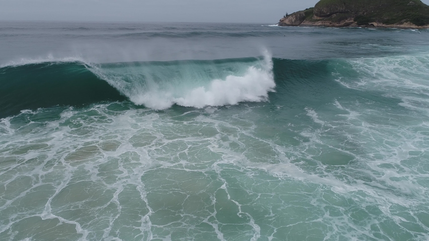 Aerial View of Beautiful Wave Stock Footage Video (100% Royalty-free ...