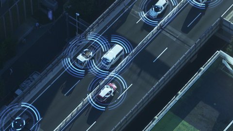 Automotive Sensing System Concept Autonomous Car Stock Footage Video ...