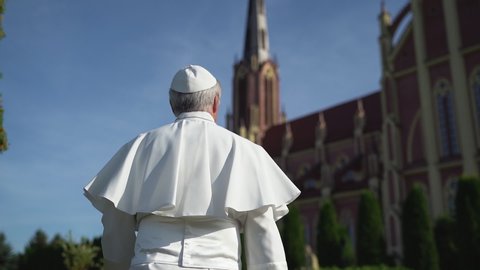 Religion Pope Walks Through Vatican Garden Stock Footage Video (100% ...