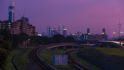 Time Lapse Busy Train Tracks Train Stock Footage Video (100% Royalty ...
