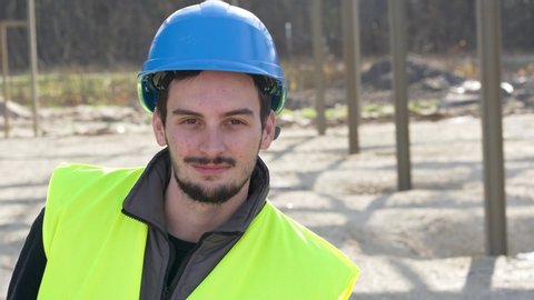 Apprentice Standing On Construction Site Stock Footage Video (100% ...