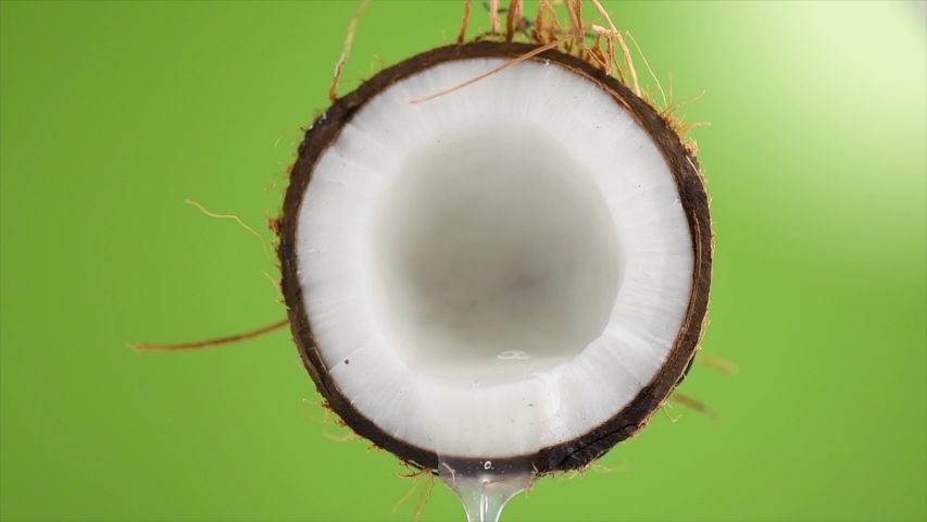coconut pouring water dripping milk drops Stock Footage Video (100% ...