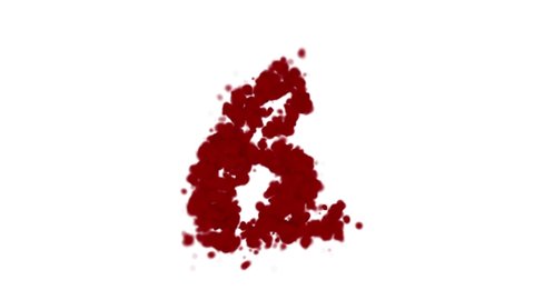 Blood Alphabet Letter B Lowercase Isolated Stock Footage Video (100% ...