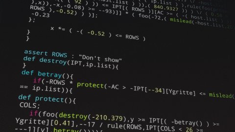 Source Code Scrolling 4k Animation Program Stock Footage Video (100% Royalty-free) 1045022122 ...