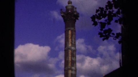 Paris France1939 Upward Shot Bronze Pillarlike Stock Footage Video (100 ...