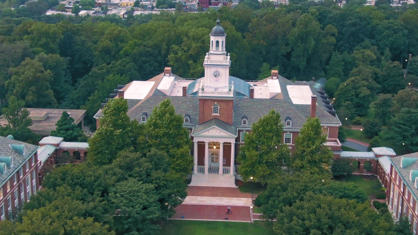 Aerial Flying Over Johns Hopkins Stock Footage Video (100% Royalty-free ...