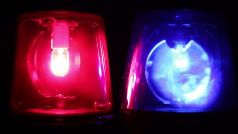 Red Blue Flashing Warning Light Siren Stock Footage Video (100% Royalty ...