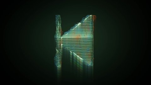 3d Rendering Glowing Hologram Symbol Stop Stock Footage Video (100% ...