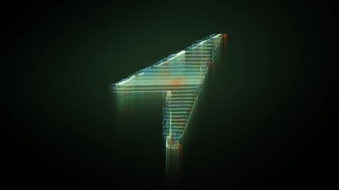 3d Rendering Glowing Hologram Symbol Compass Stock Footage Video (100% ...