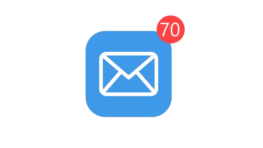 email messaging app icon appearing receiving Stock Footage Video (100% ...