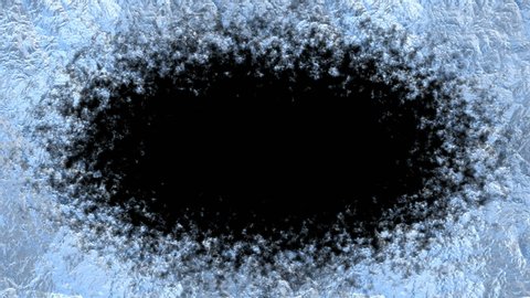 Ice Freezing Animation Screen Borders Center Stock Footage Video (100% ...