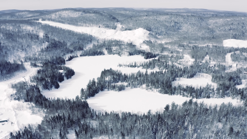 winter landscape - drone flying 4k Stock Footage Video (100% Royalty ...