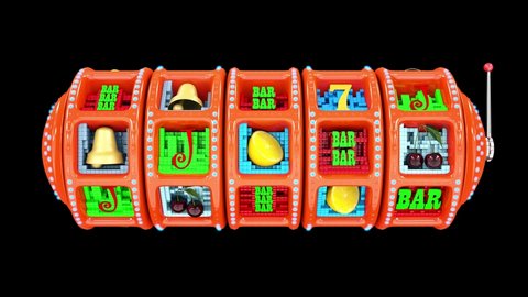 Glossy Slot Machine Hitting 77777 Jackpot Stock Footage Video (100% ...