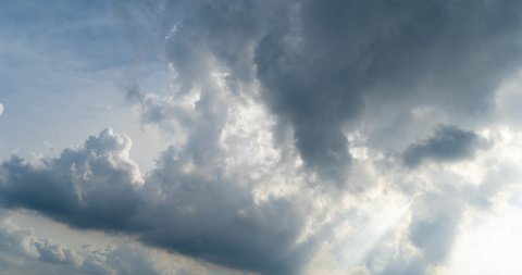 White Sun Ray Beam Through Clouds Stock Footage Video (100% Royalty ...