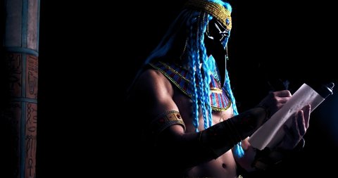 Ancient Egyptian God Thoth Writing Scroll Stock Footage Video (100% ...