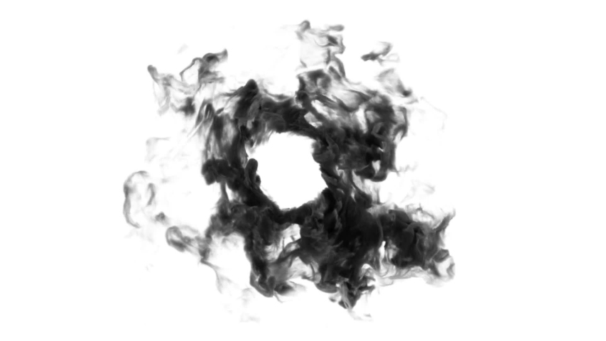 circle made black smoke close-up on Stock Footage Video (100% Royalty ...