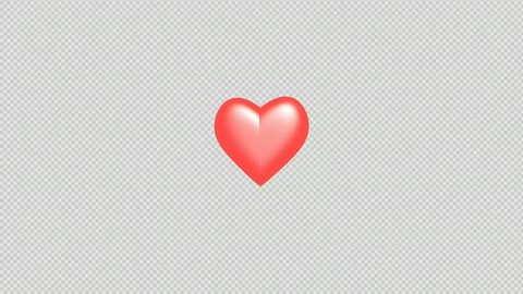 Heart Shape Icon Animated Transparent Background Stock Footage Video ...
