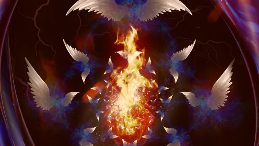 Angels of Fire. Spiritual Art Stock Footage Video (100% Royalty-free ...