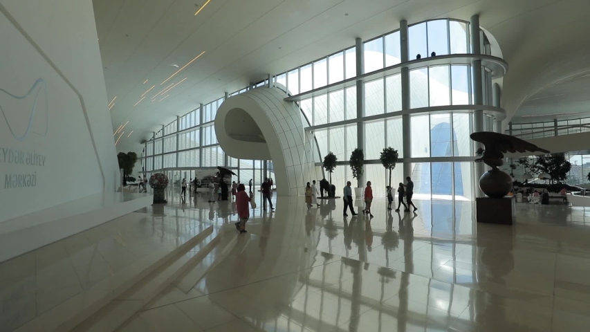 Heydar Aliyev Center Interiors Stock Video Footage - 4K and HD Video ...