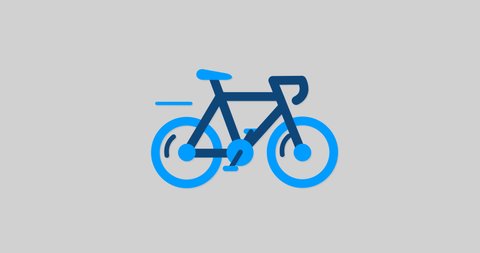 Animated Blue Bicycle Icon Animation Pictogram Stock Footage Video (100 ...