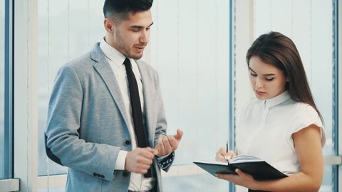 Confident Business Man Giving Directions His Stock Footage Video (100% ...