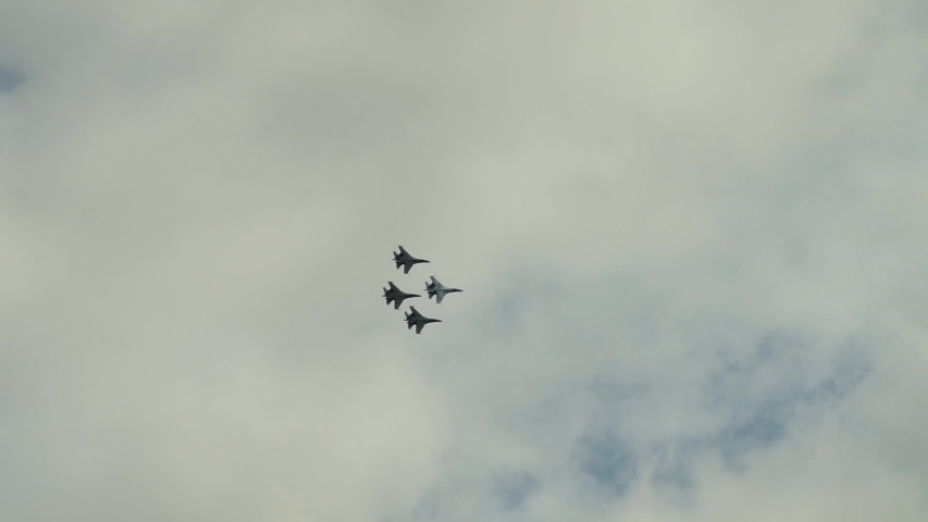 Four jets flying in formation image - Free stock photo - Public Domain ...