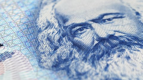 Karl Marx On East German Banknote Stock Footage Video (100% Royalty ...