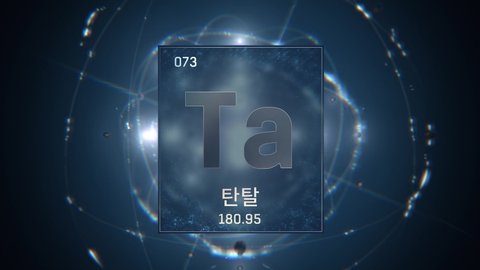 Tantalum Element 73 Periodic Table Seamlessly Stock Footage Video (100% ...