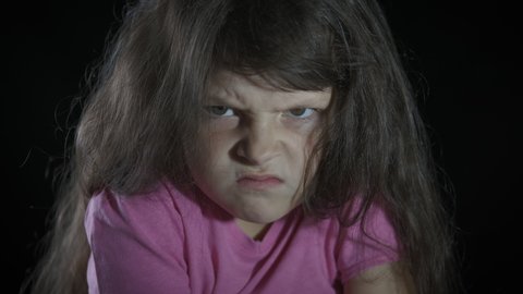 Disgruntled Child Disgruntled Little Girl Stay Stock Footage Video (100 ...