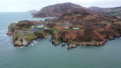 Aerial View Fort Dunree Lighthouse Inishowen Stock Footage Video (100% ...