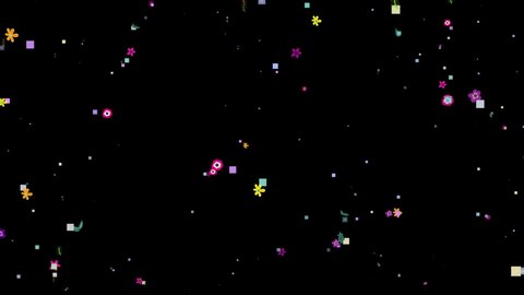 Minimal Beautiful Flowers Falling Element Animation Stock Footage Video ...