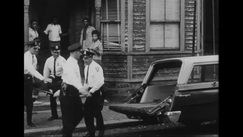 Circa 1960s Policemen On Scene Help Stock Footage Video (100% Royalty ...