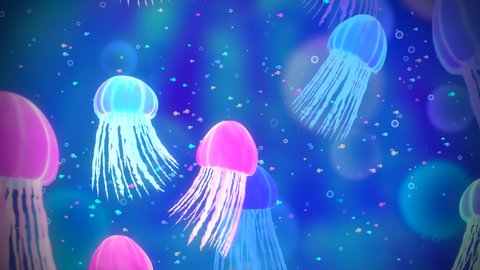 Animated Moving Jellyfish