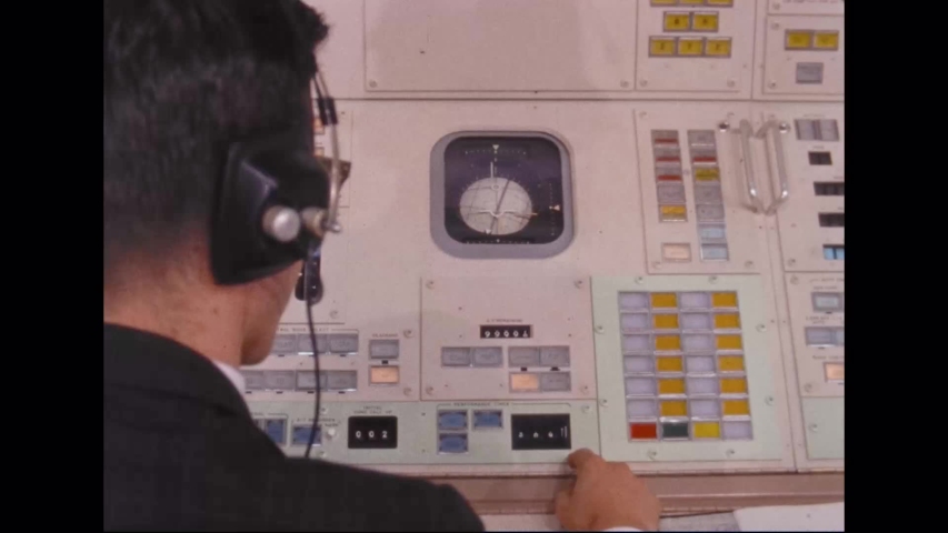 circa 1966 - control panel apollo Stock Footage Video (100% Royalty ...